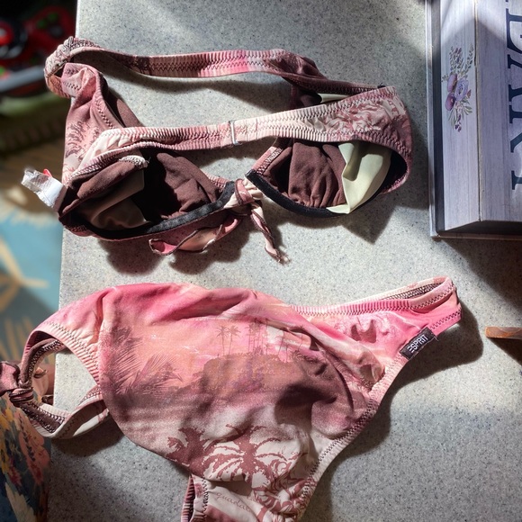 Espirit Swim Espirit Tropical Pink Bikini Size Medium Top Large Bottoms Poshmark